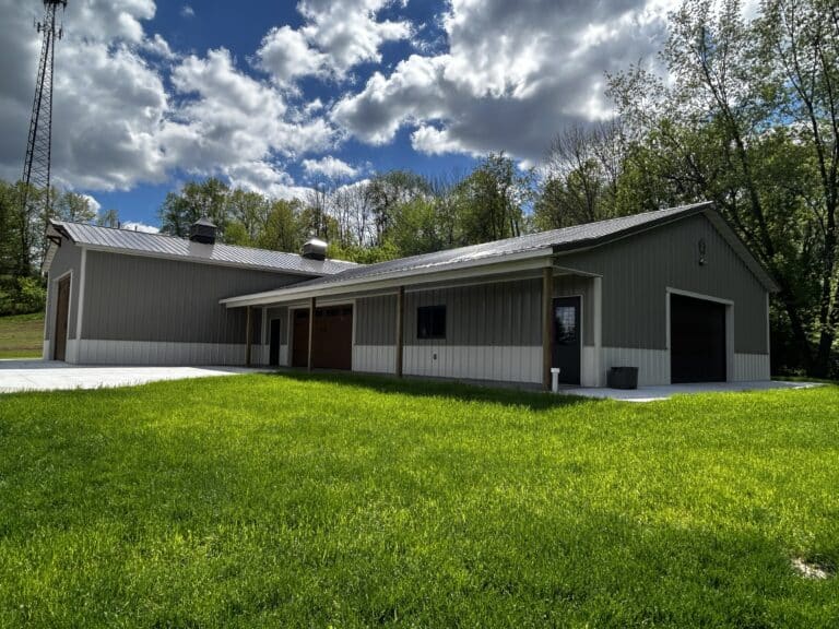 L-Shaped Pole Barn - Walters Buildings